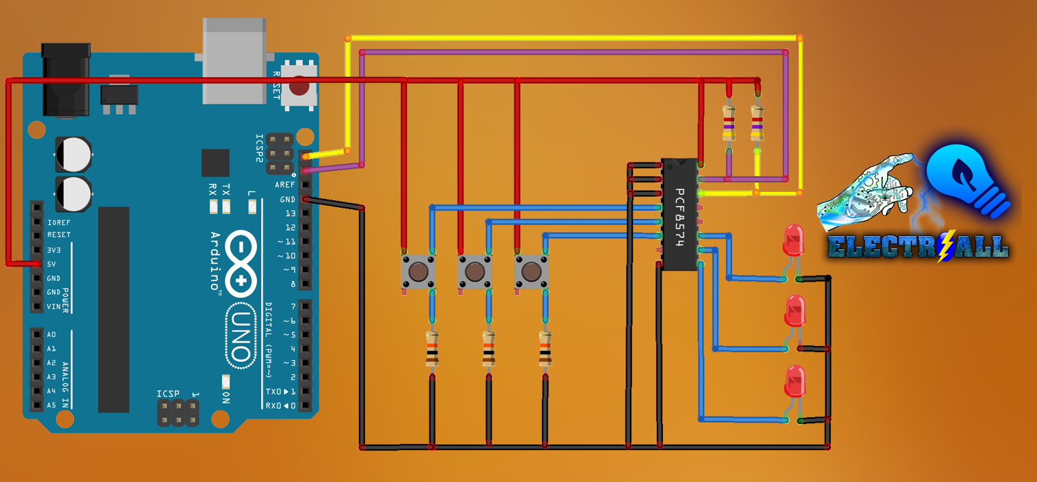 PCF8574 circuito expansor de pines