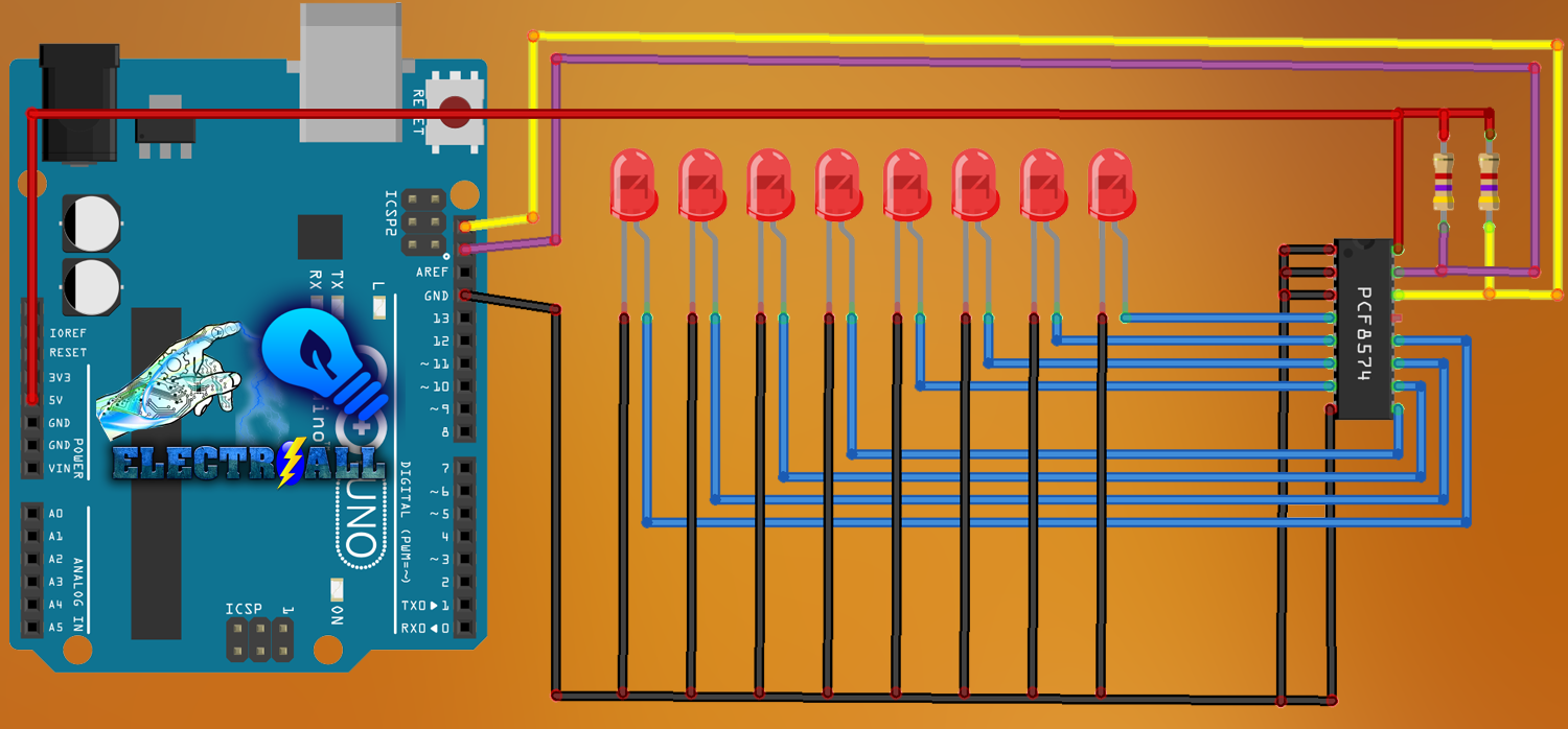PCF8574 circuito expansor de pines