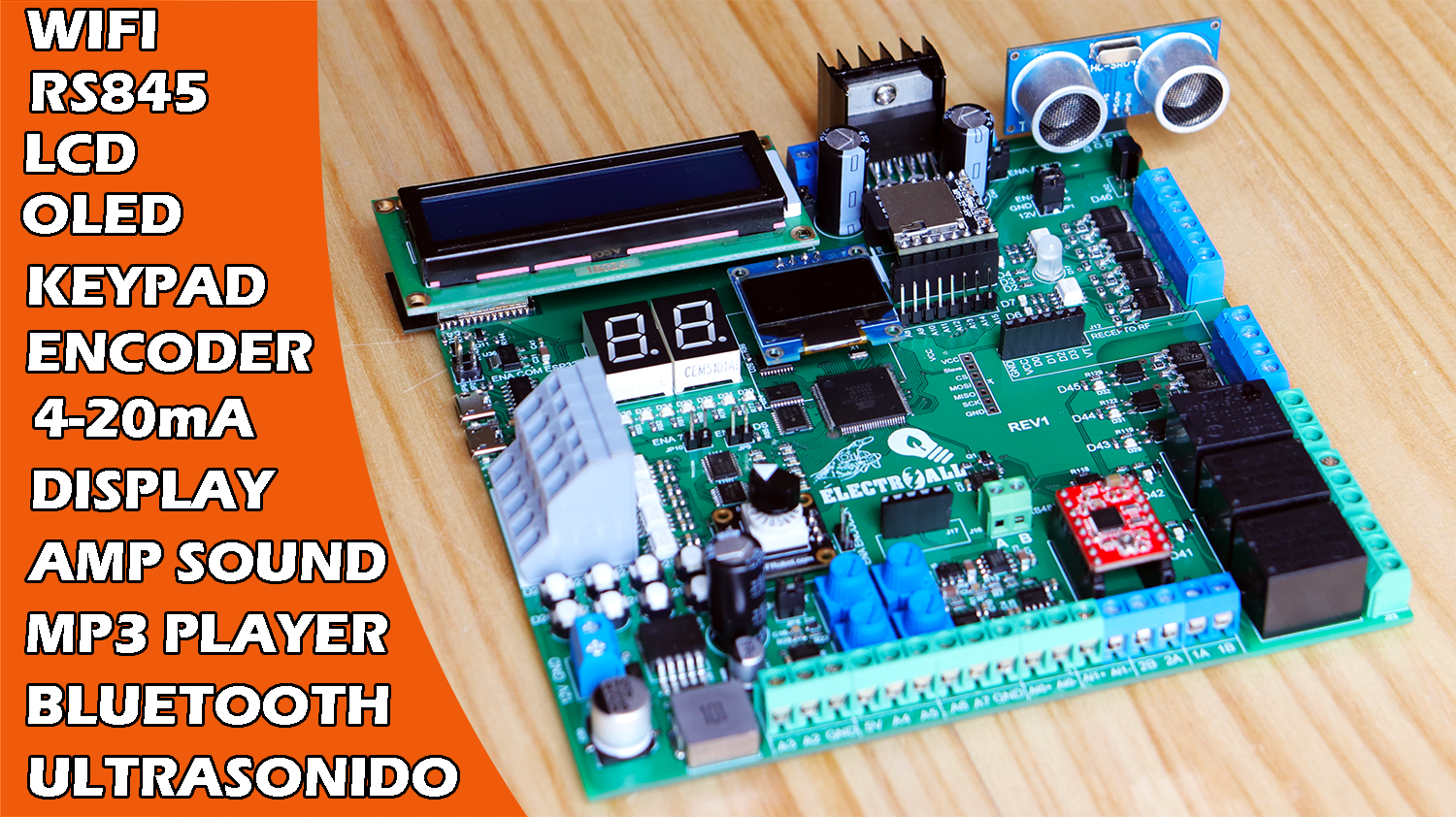 Tarjeta ENTRENADORA para ARDUINO con ATMEGA2560