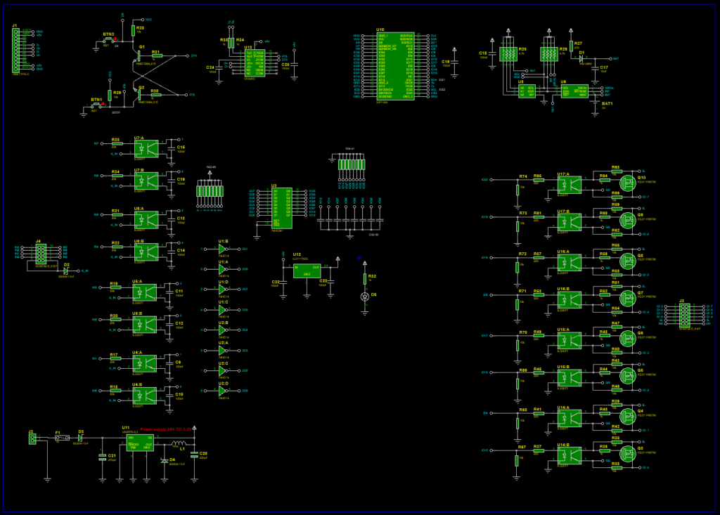 PLC LOGO con ESP32, 8 Entradas, 8 Salidas y Reloj de Tiempo Real