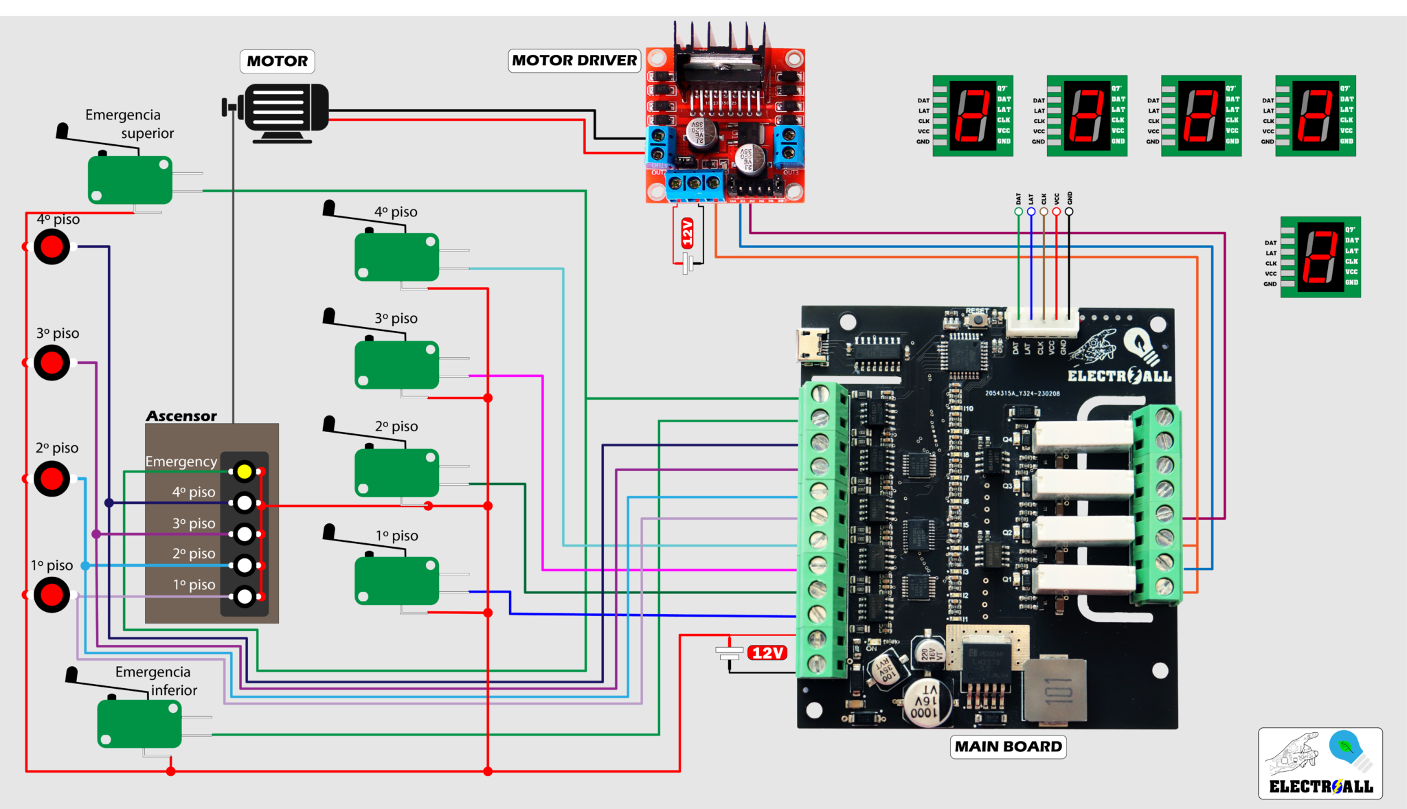 como HACER un ASCENSOR DE 4 PISOS con ARDUINO