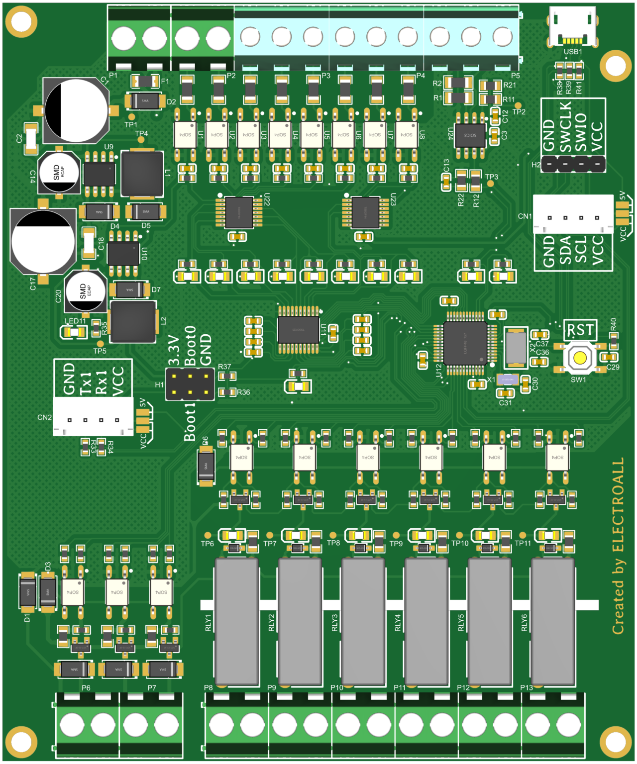 COMO CREAR TU PROPIO PLC con STM32 – 8 Entradas Digitales, 2 Entradas ...